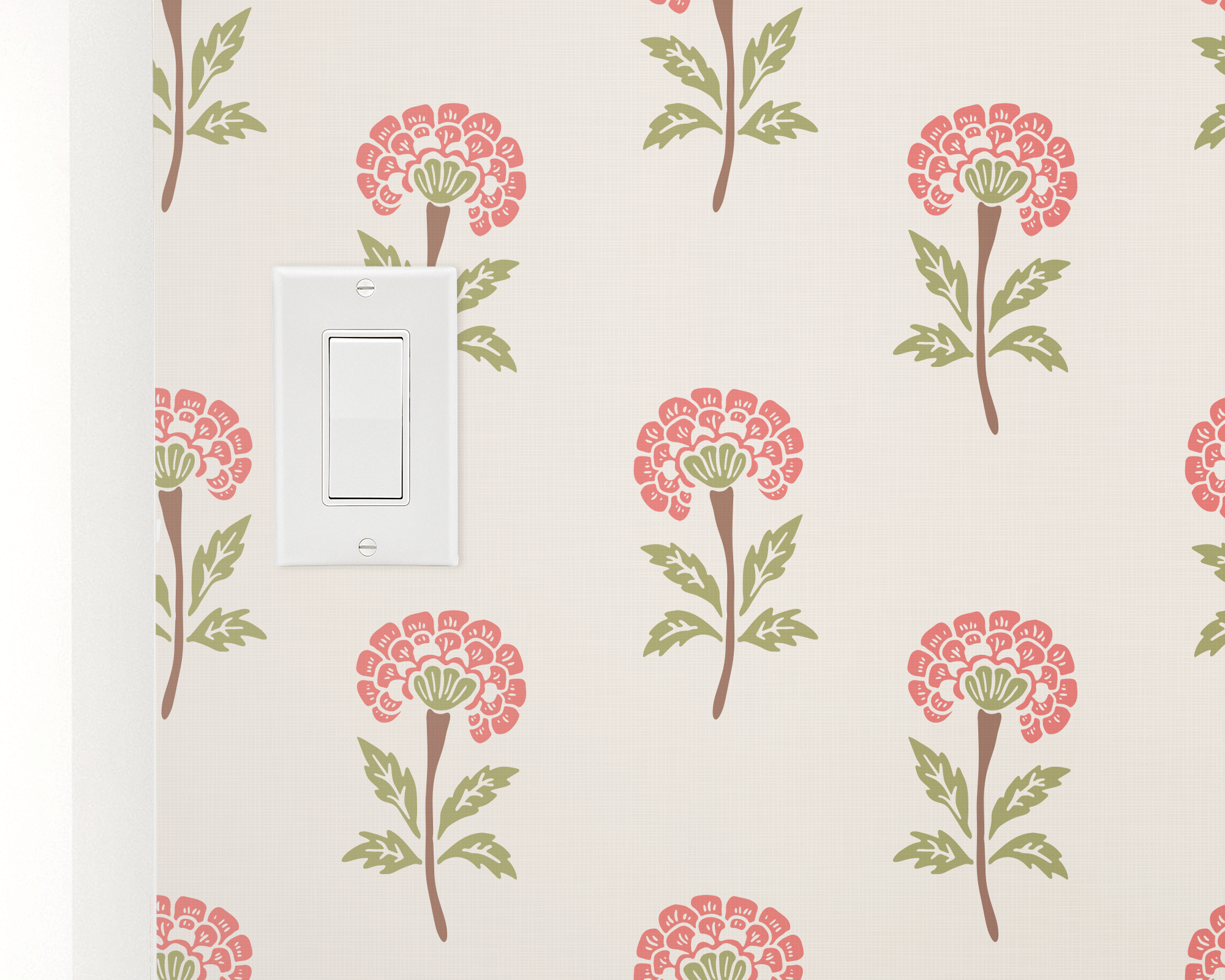 Carved Floral Peel and Stick Removable Wallpaper | Love vs. Design