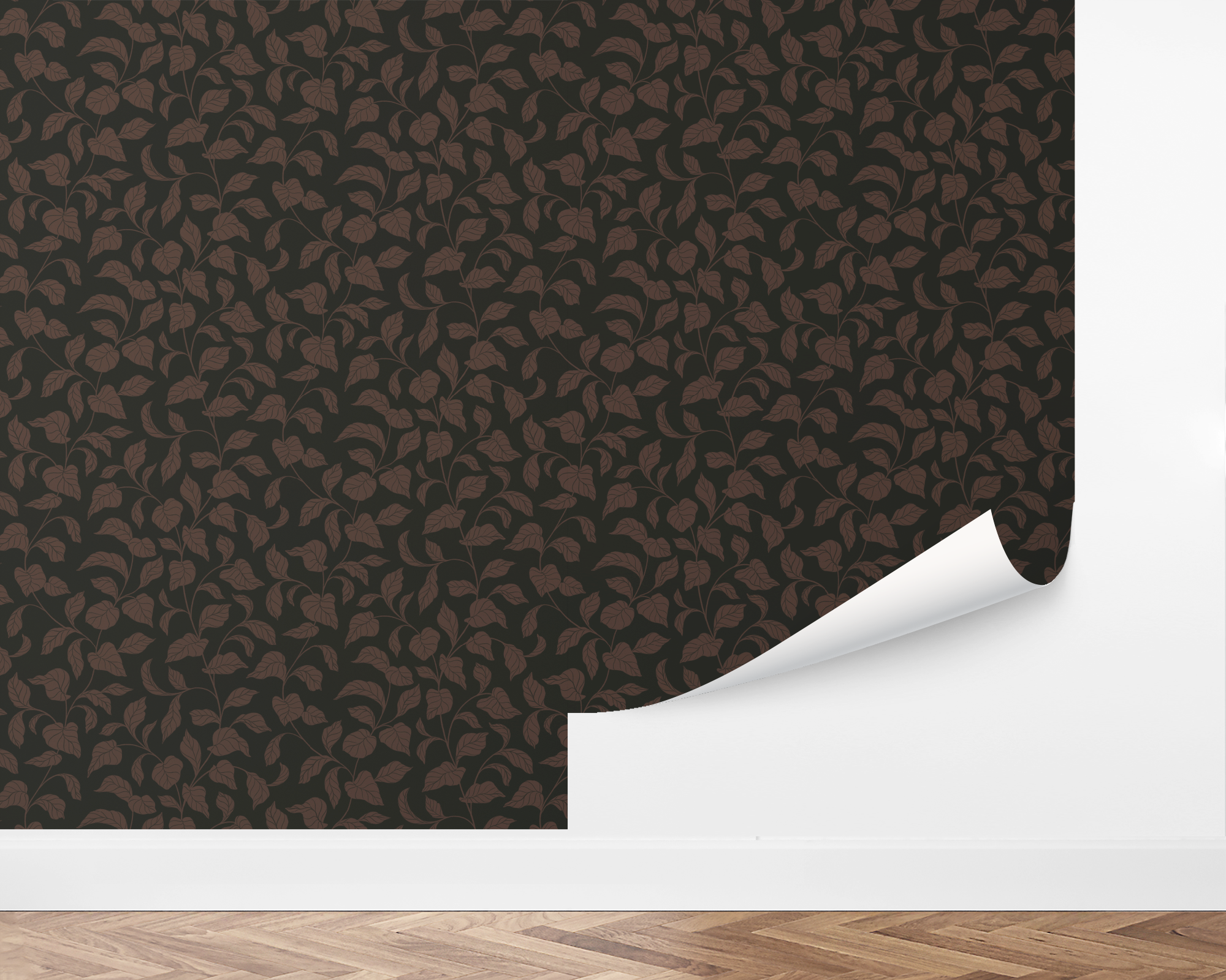 Dark Leaves Peel and Stick Removable Wallpaper | Love vs. Design