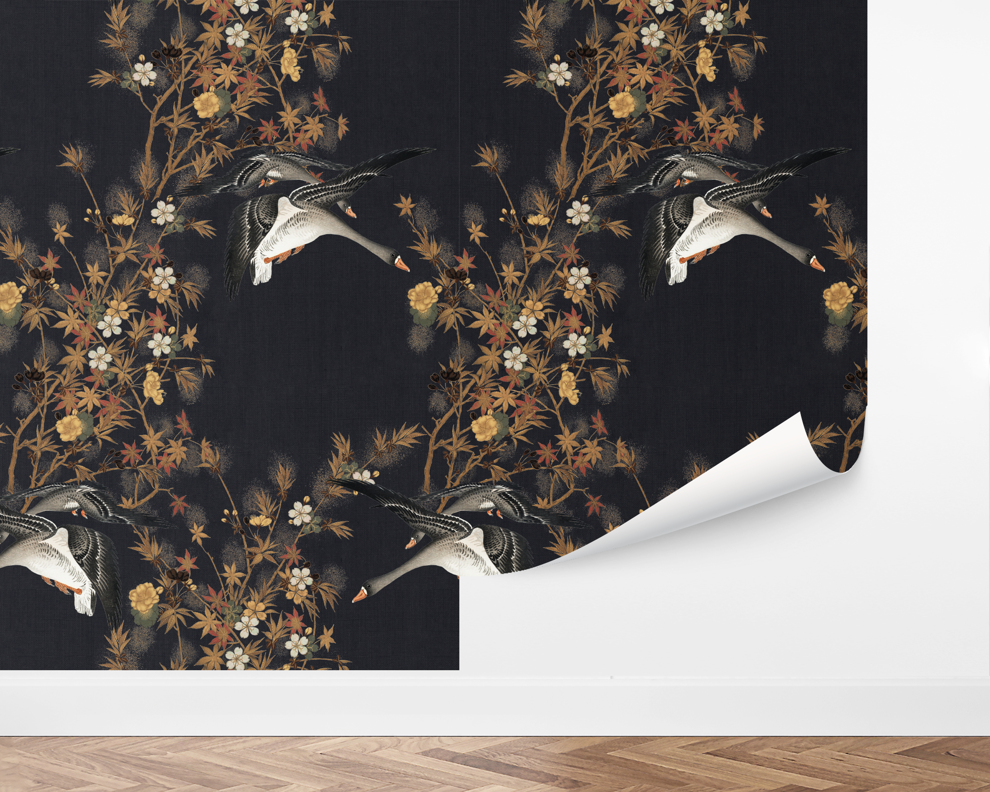 Ducks at Night Peel And Stick Removable Wallpaper | Love vs. Design