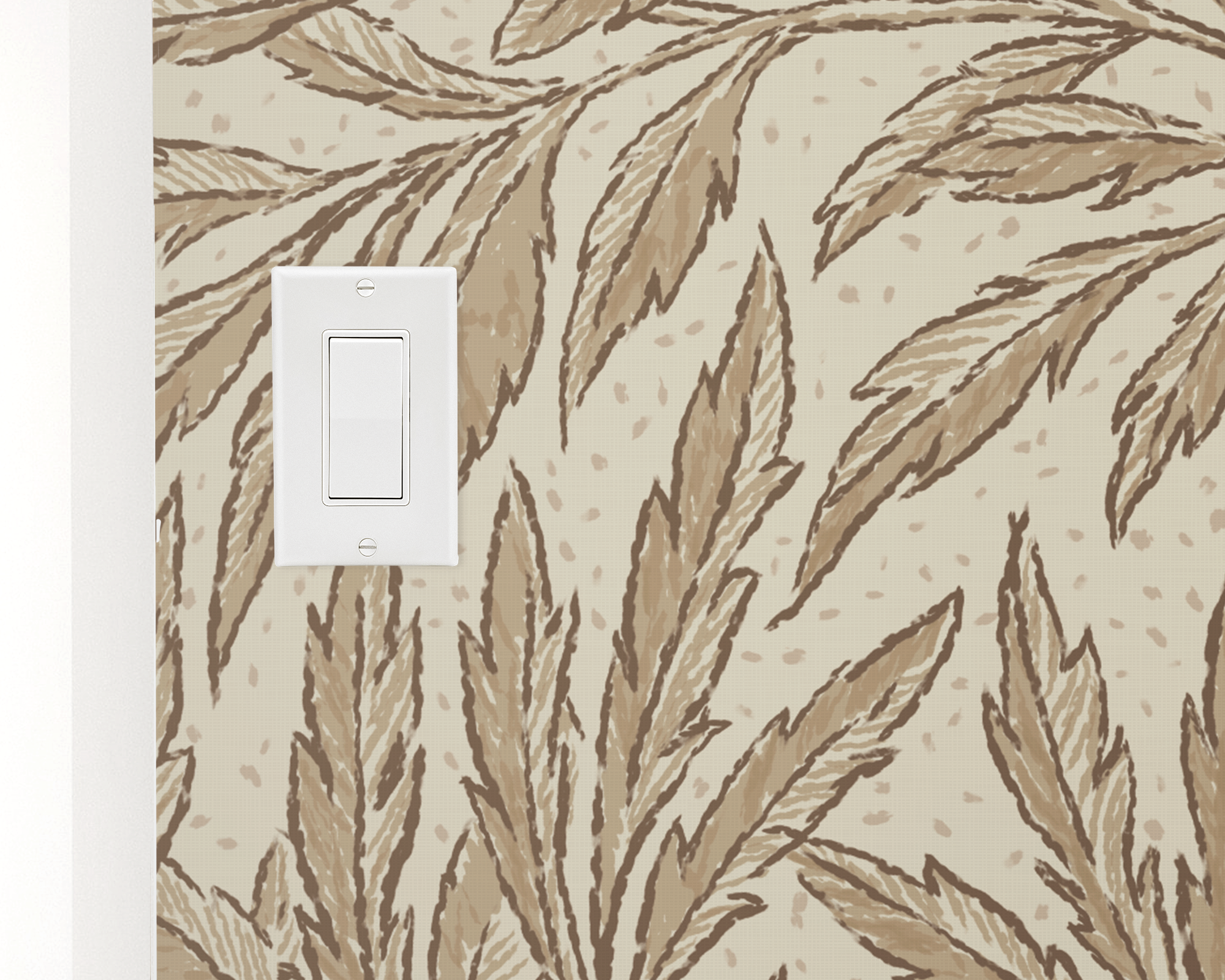 Earthy Willow Peel and Stick Removable Wallpaper | Love vs. Design