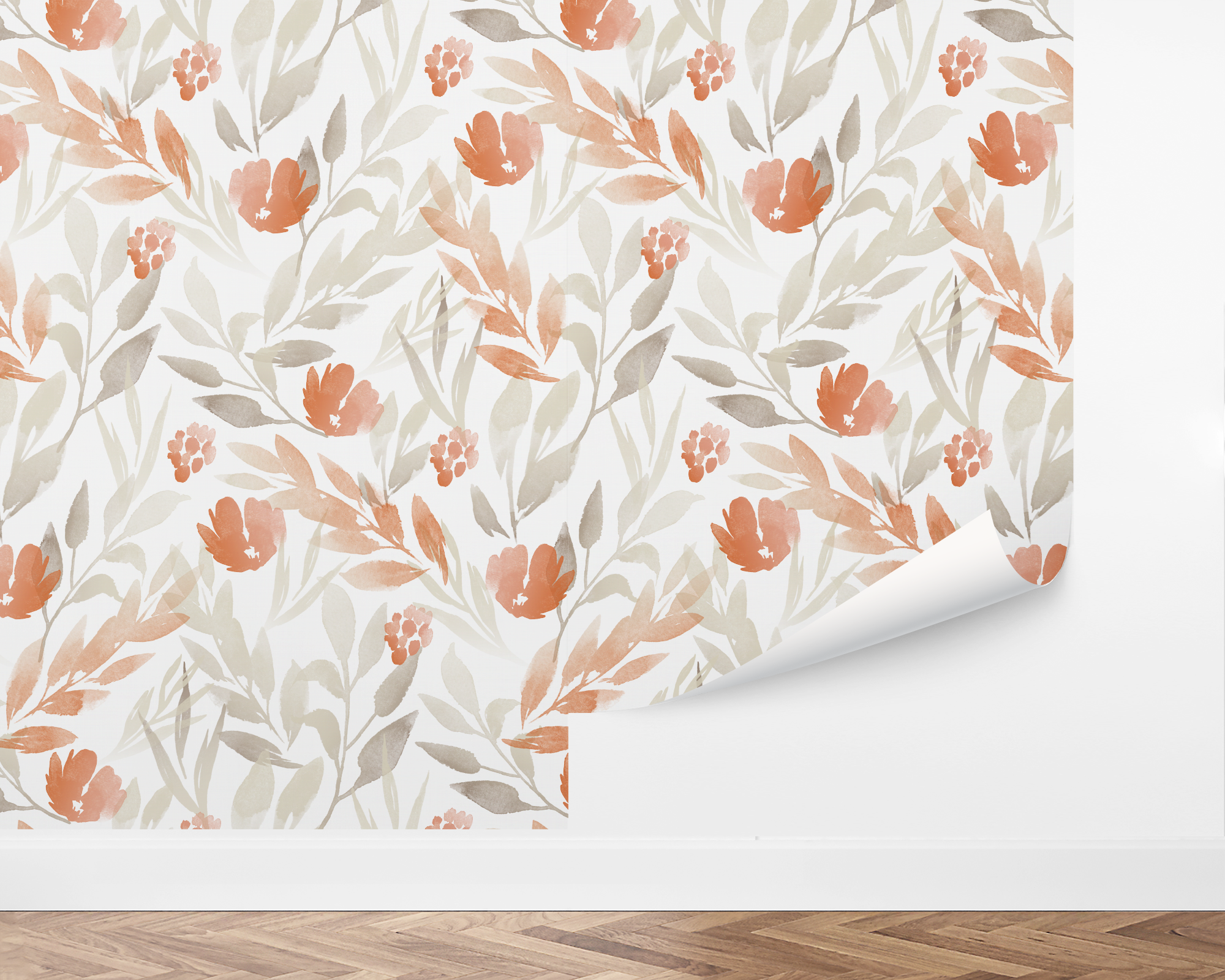 Fall Blooms Peel And Stick Removable Wallpaper | Love vs. Design