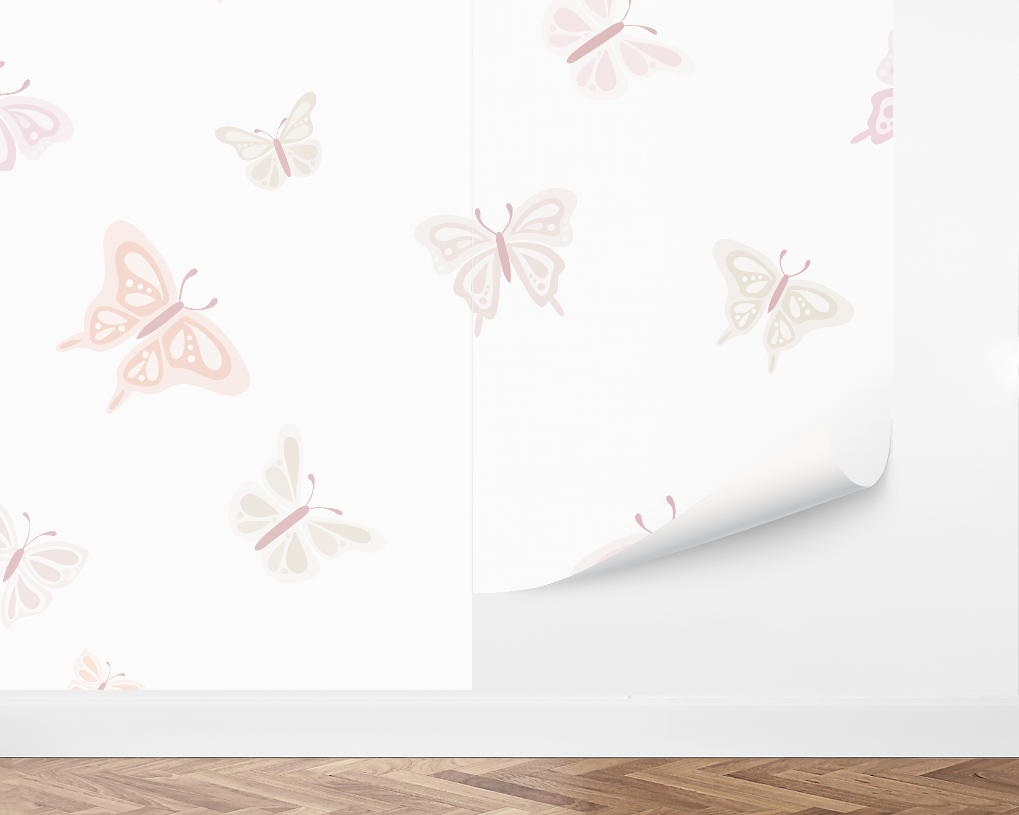 Fluttering Butterflies Peel and Stick Removable Wallpaper | Love vs. Design