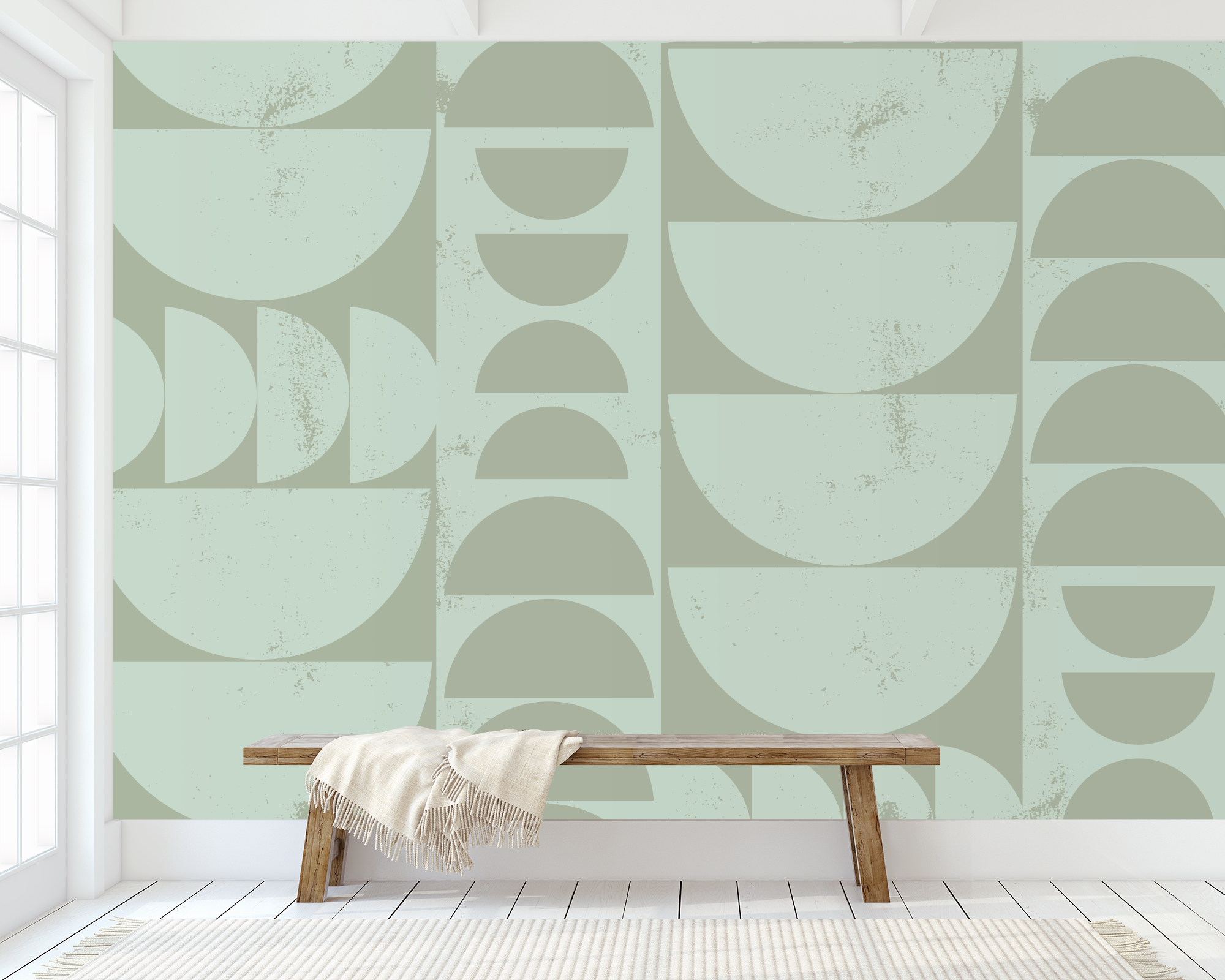 Half Circle Laurel Peel and Stick Removable Wallpaper | Love vs. Design