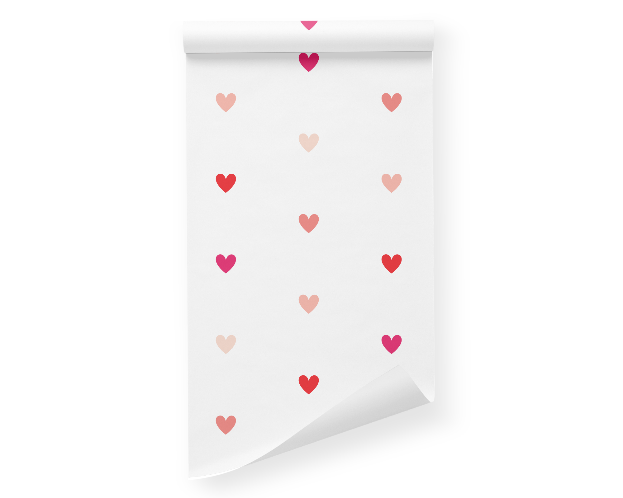 Multicolored Hearts Peel And Stick Removable Wallpaper | Love vs. Design