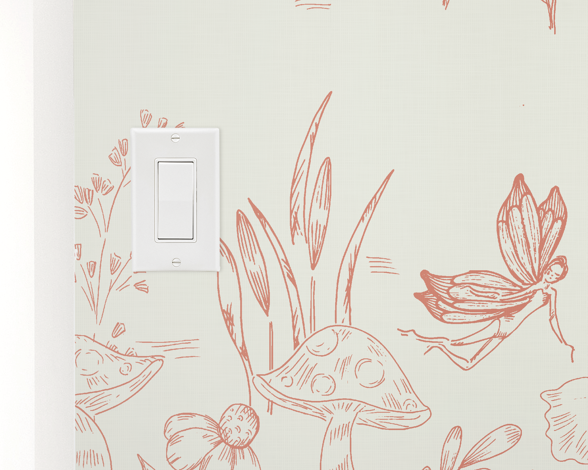 Mushrooms & Fairies Peel and Stick Removable Wallpaper | Love vs. Design