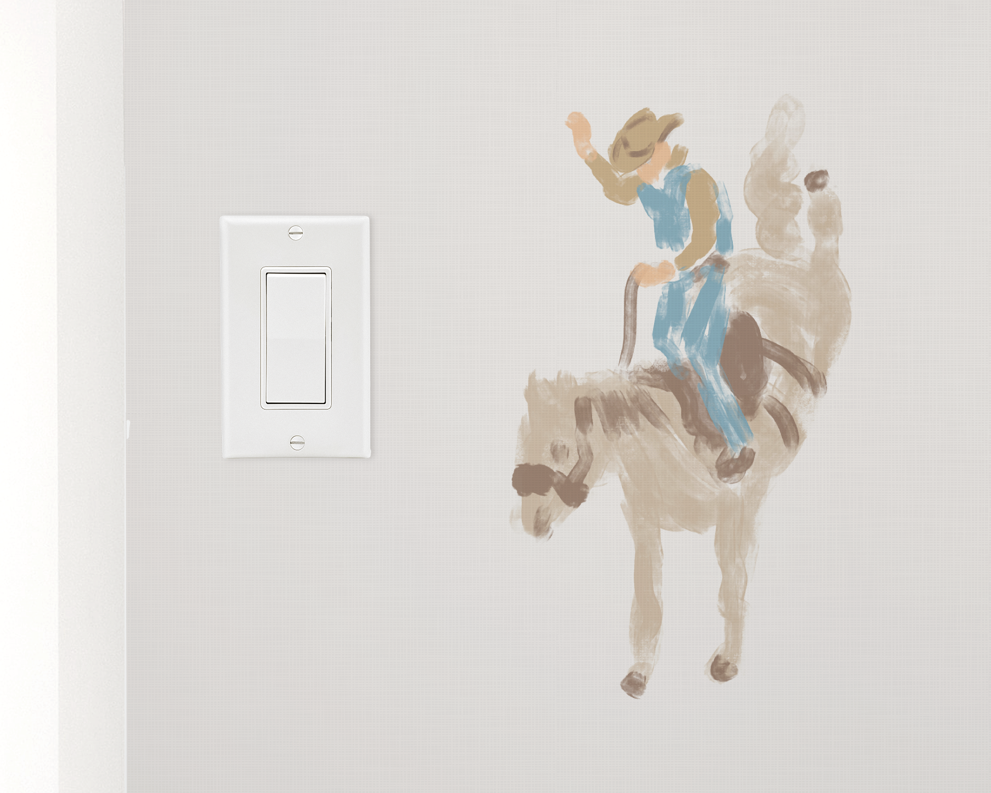 Painterly Rodeo Peel And Stick Removable Wallpaper | Love vs. Design