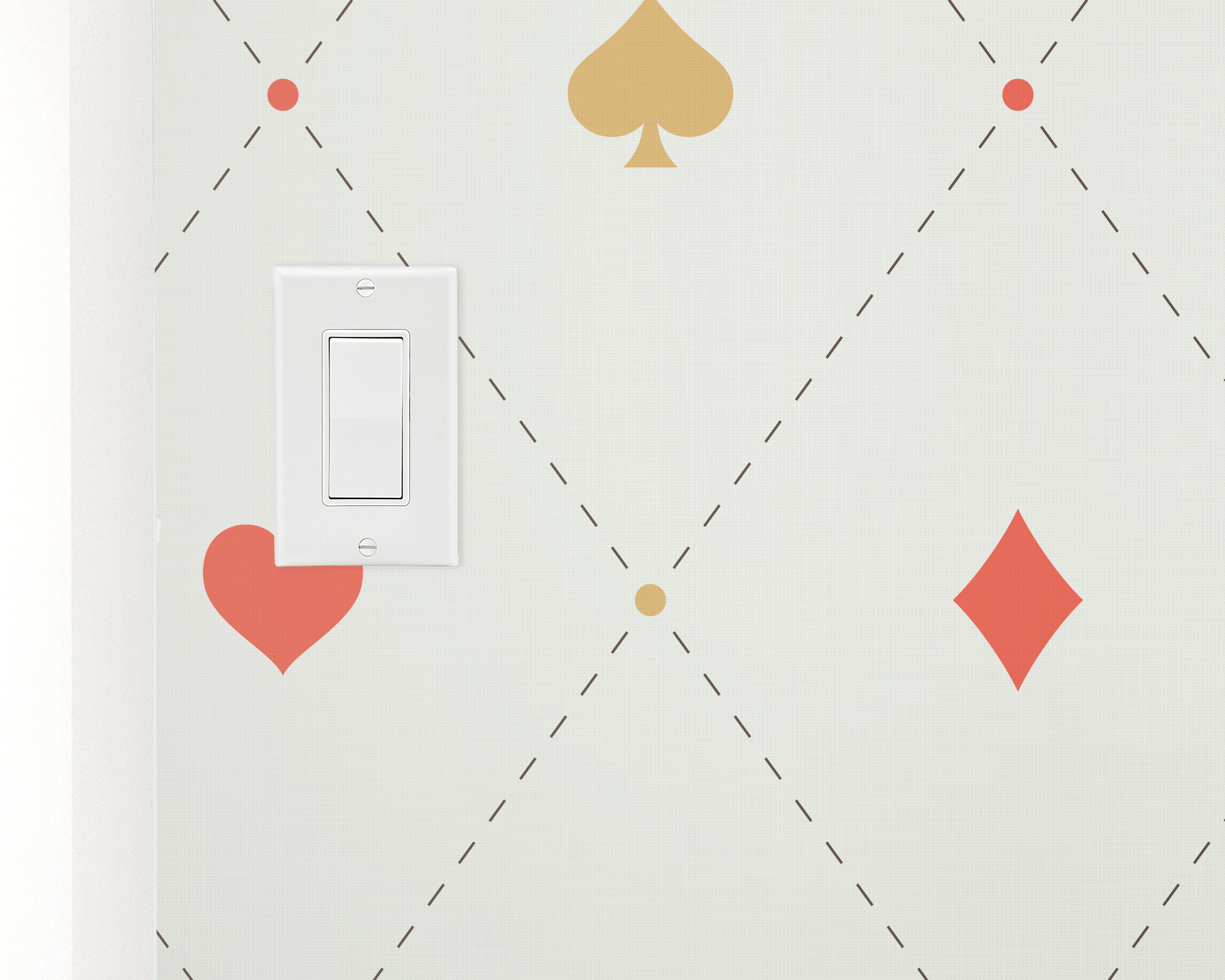 Poker Suits Peel And Stick Removable Wallpaper | Love vs. Design