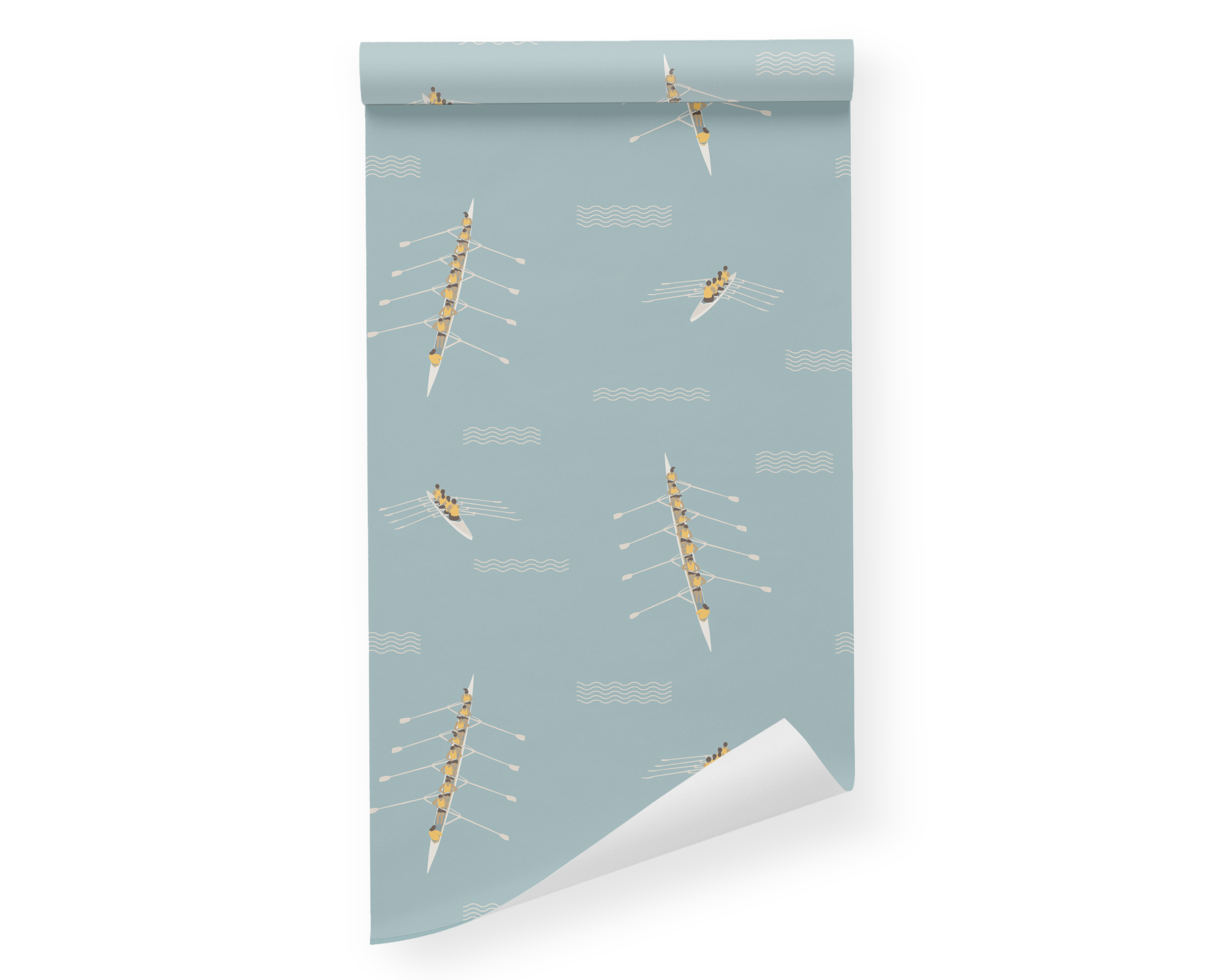 Rowing Crew Peel And Stick Removable Wallpaper | Love vs. Design