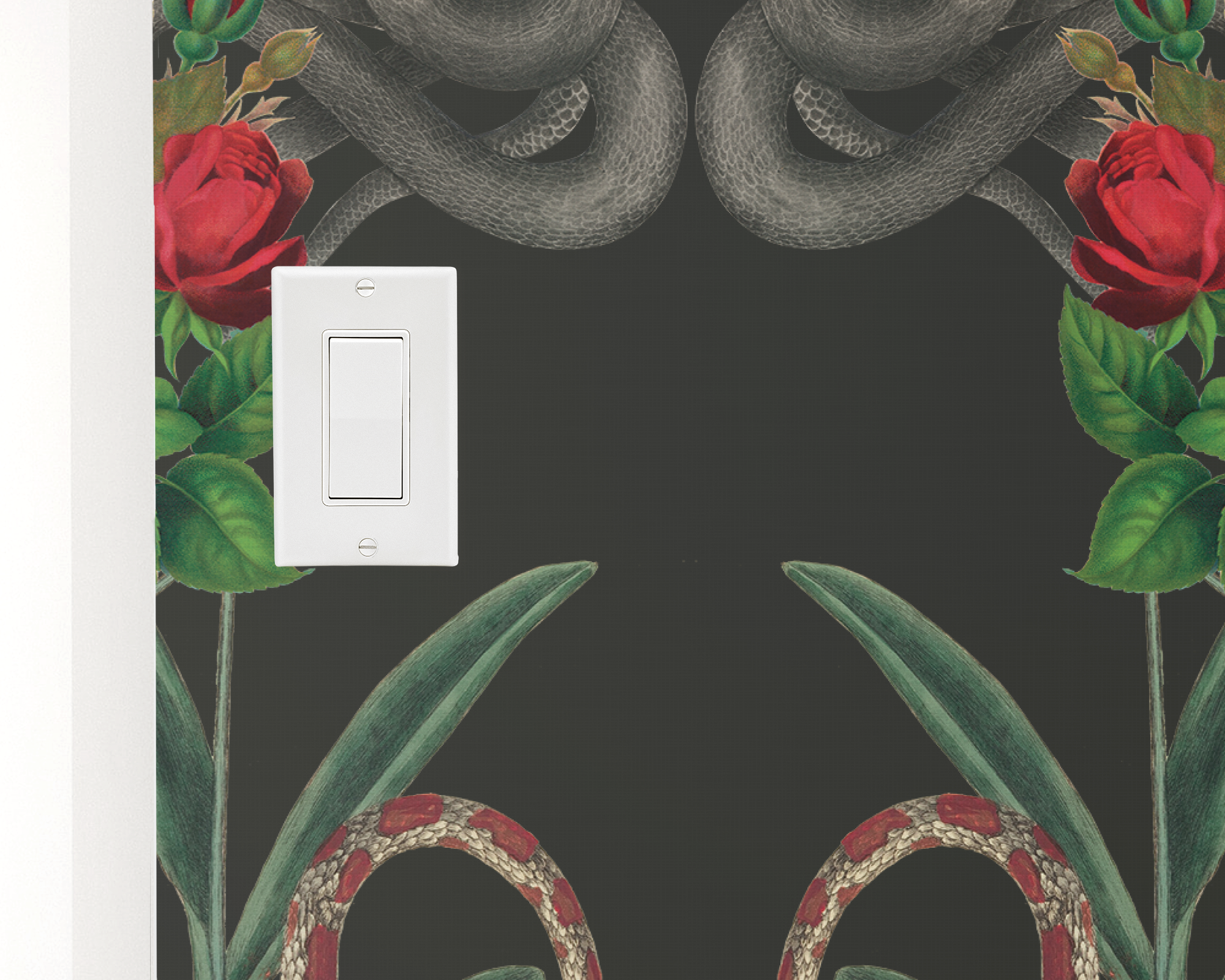 Snakes & Roses Peel and Stick Removable Wallpaper | Love vs. Design