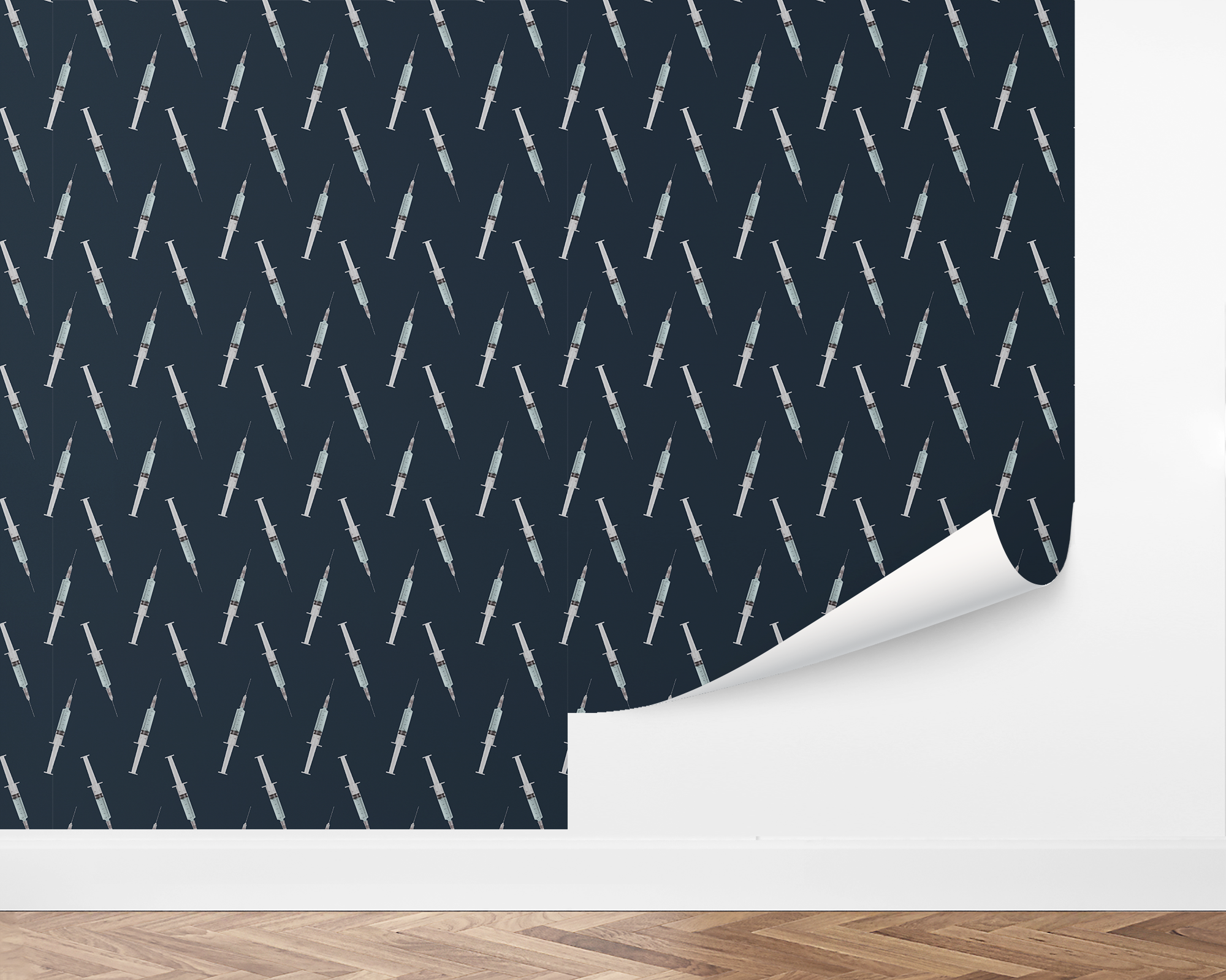 Syringe Needle Peel and Stick Removable Wallpaper | Love vs. Design