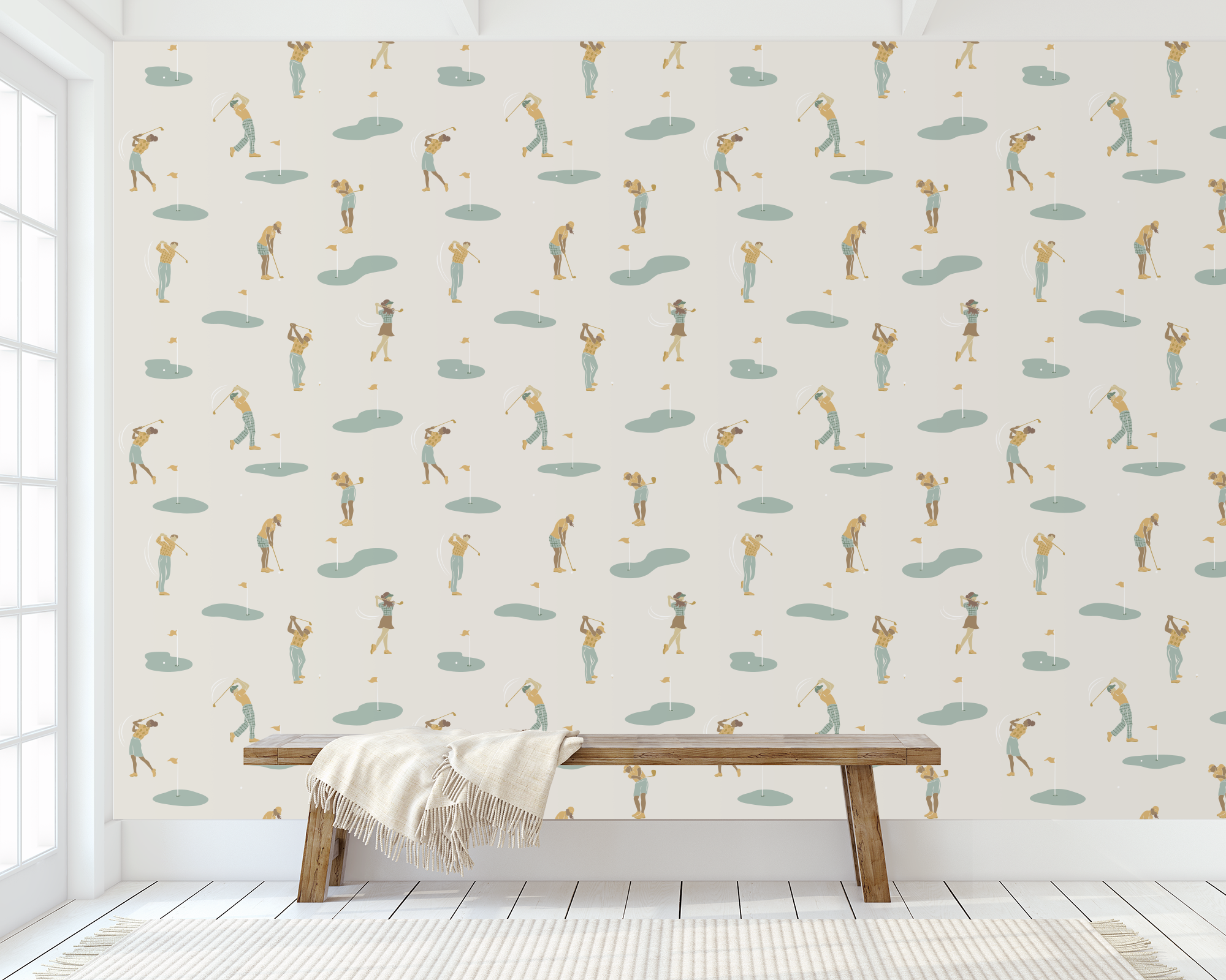 Tee Time Peel And Stick Removable Wallpaper | Love vs. Design