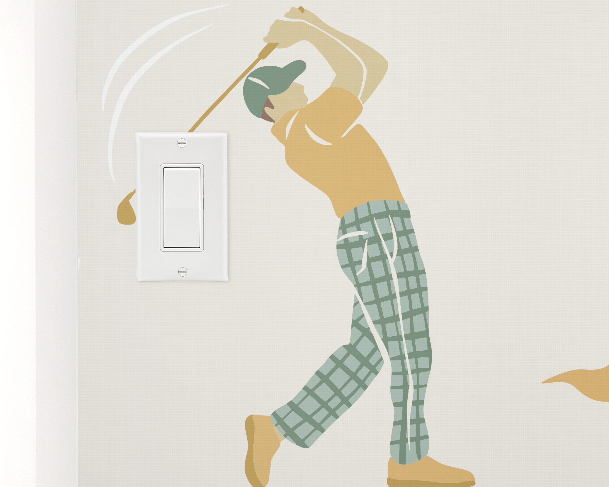 Tee Time Peel And Stick Removable Wallpaper | Love vs. Design