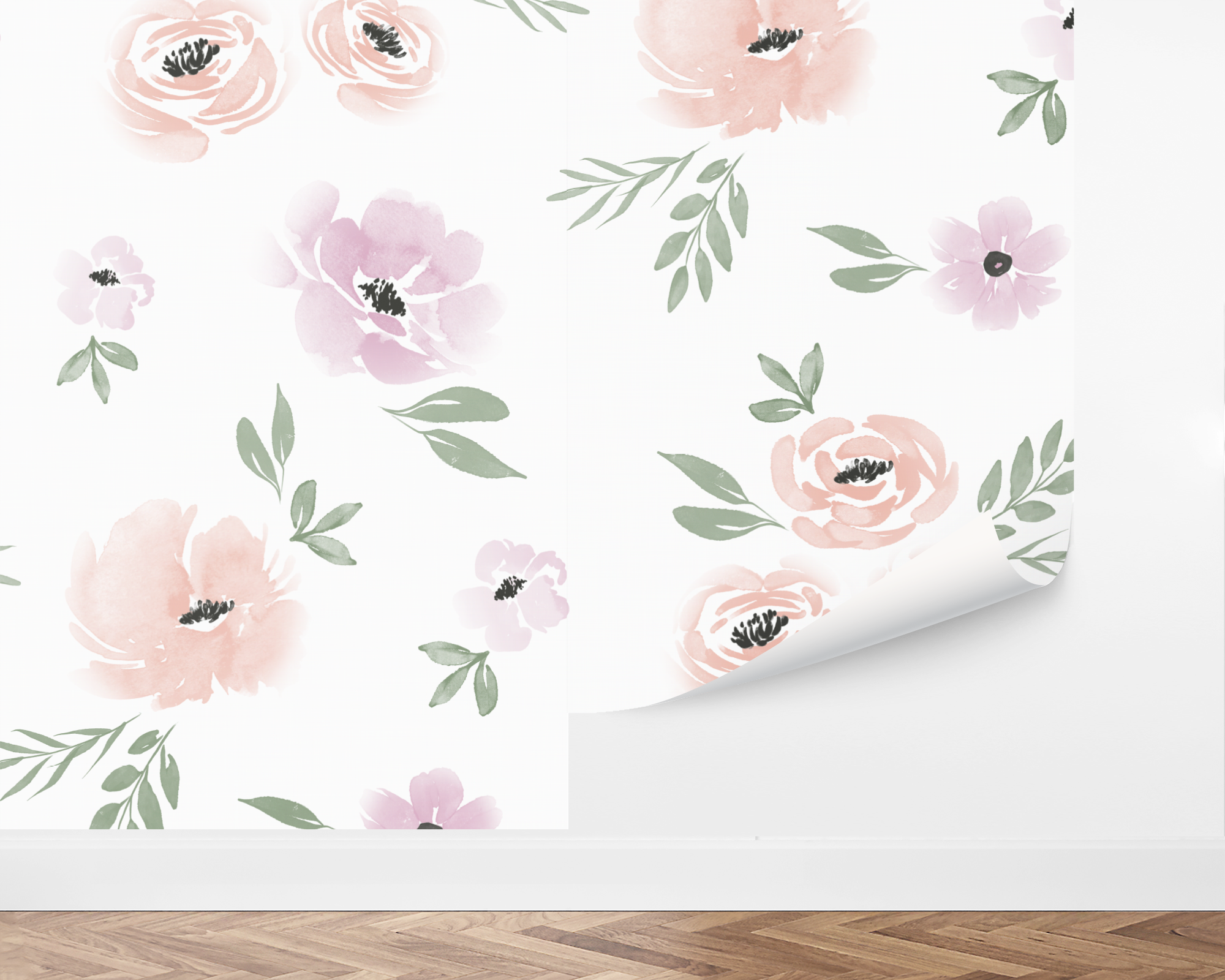 Water Rose Peel And Stick Removable Wallpaper | Love vs. Design