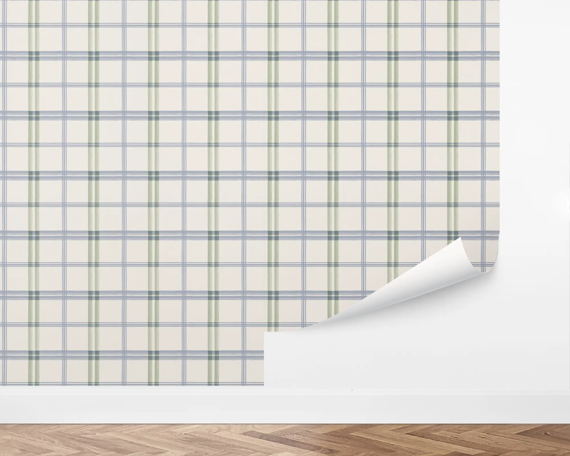 Windowpane Plaid Peel and Stick Removable Wallpaper | Love vs. Design